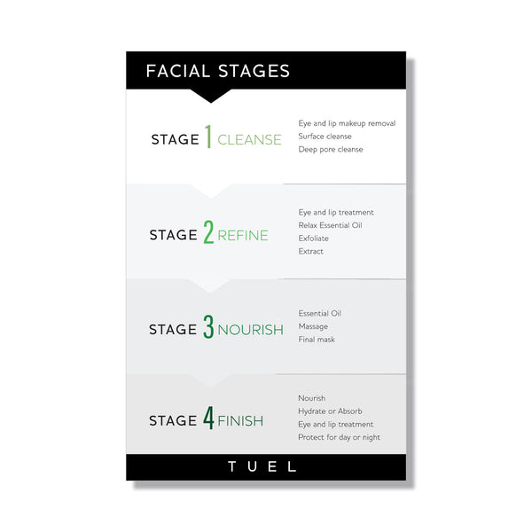 Facial Stages Poster – Professional Spa Salon Display Merch – Tuel ...